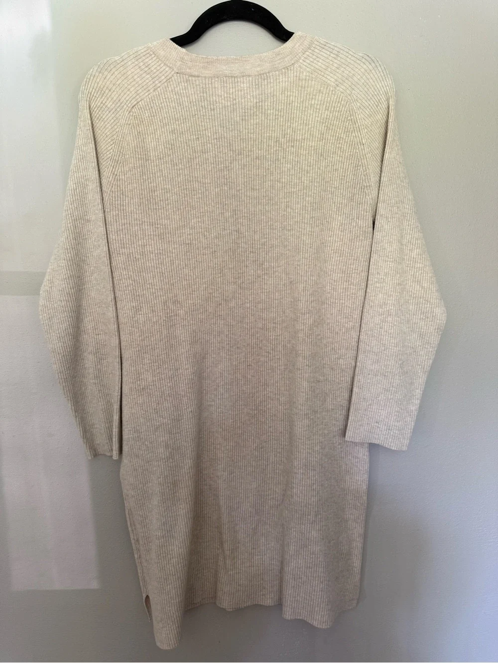Zara | Dresses | Zara Beige Ribbed Longsleeve Knit Dress | Poshmark